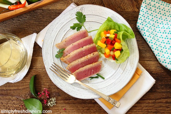 Yellow Fin Tuna with Mango Salsa - simply fresh dinners