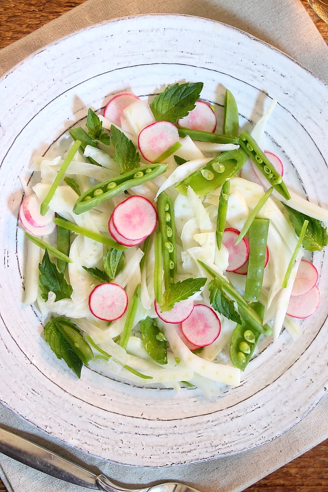 Fennel, Radish and Pea Mint Salad - Simply Fresh Dinners